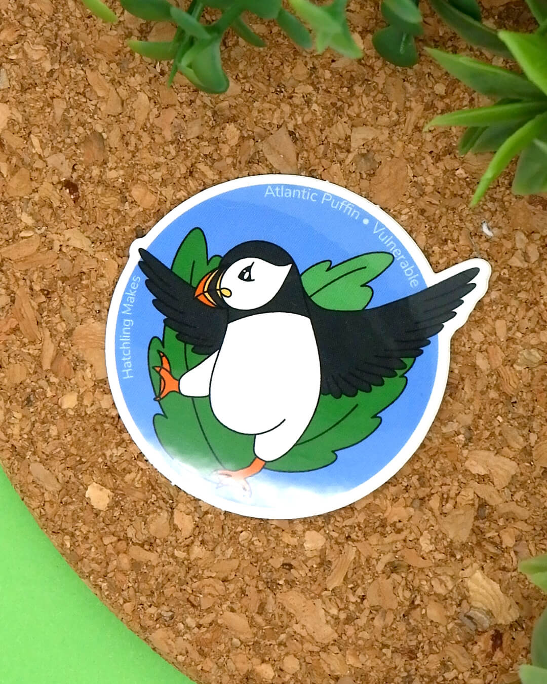 Atlantic Puffin Mini Vinyl Sticker – Hatchling Makes