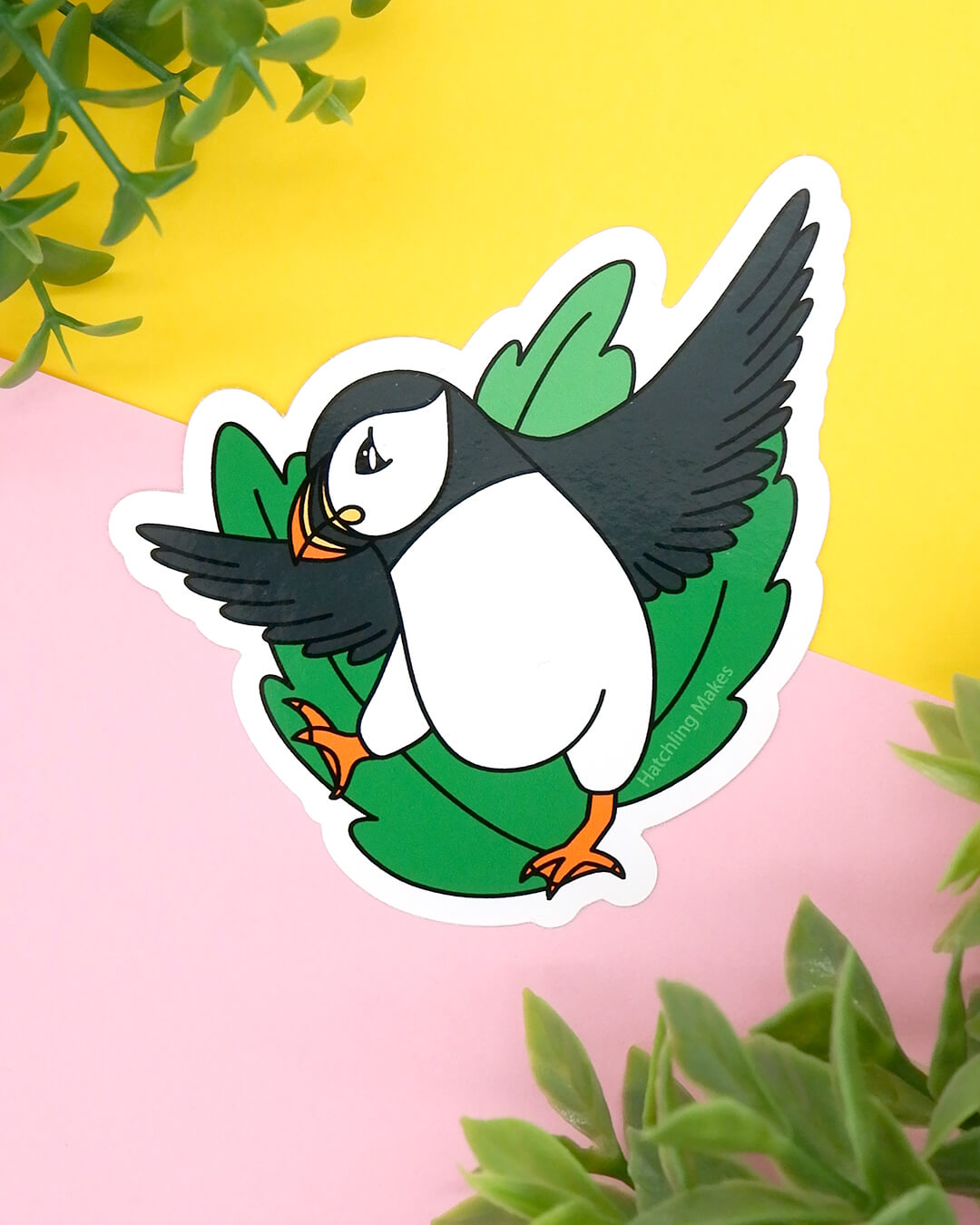 Atlantic Puffin Vinyl Sticker – Hatchling Makes