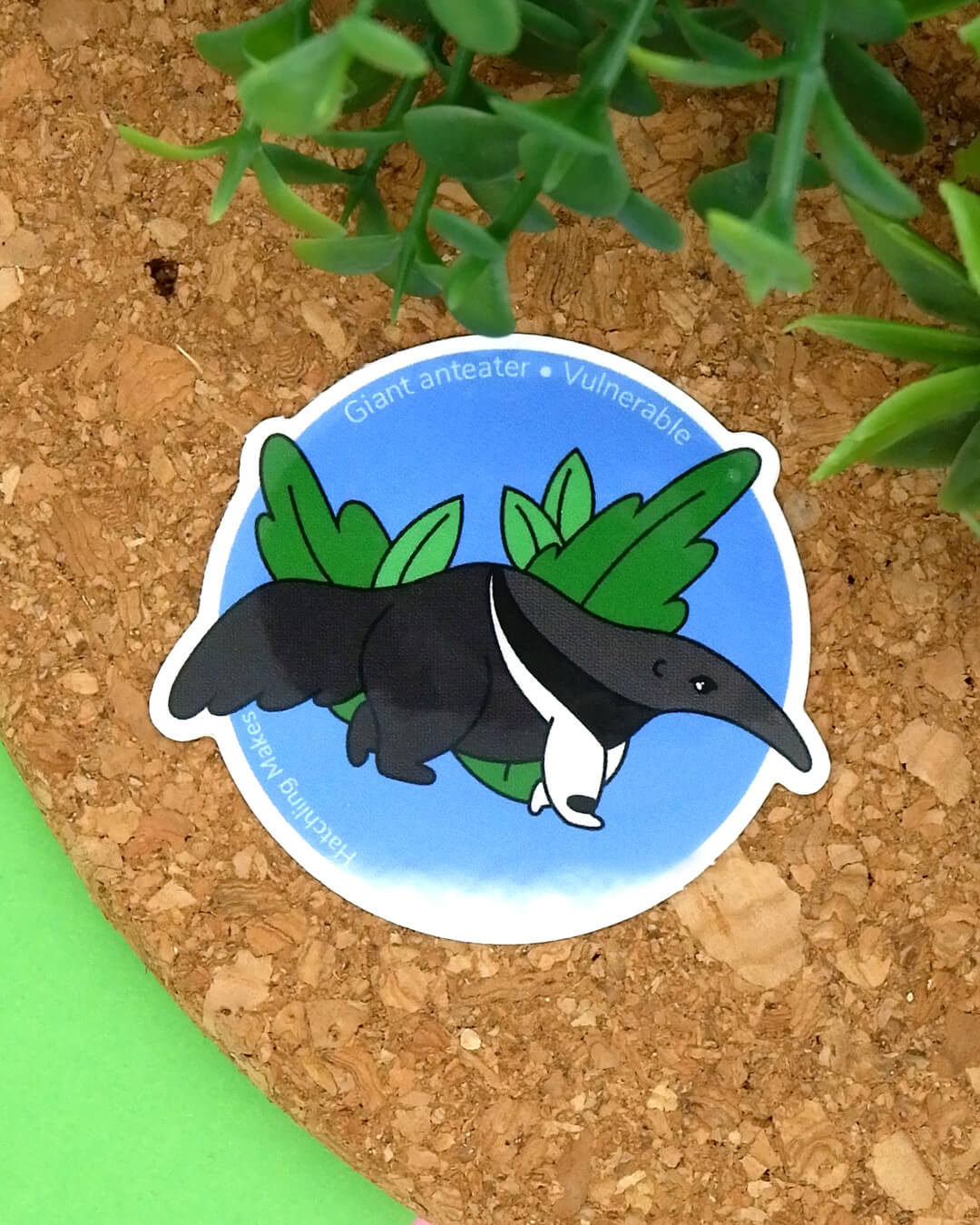 Giant Anteater Mini Vinyl Sticker – Hatchling Makes