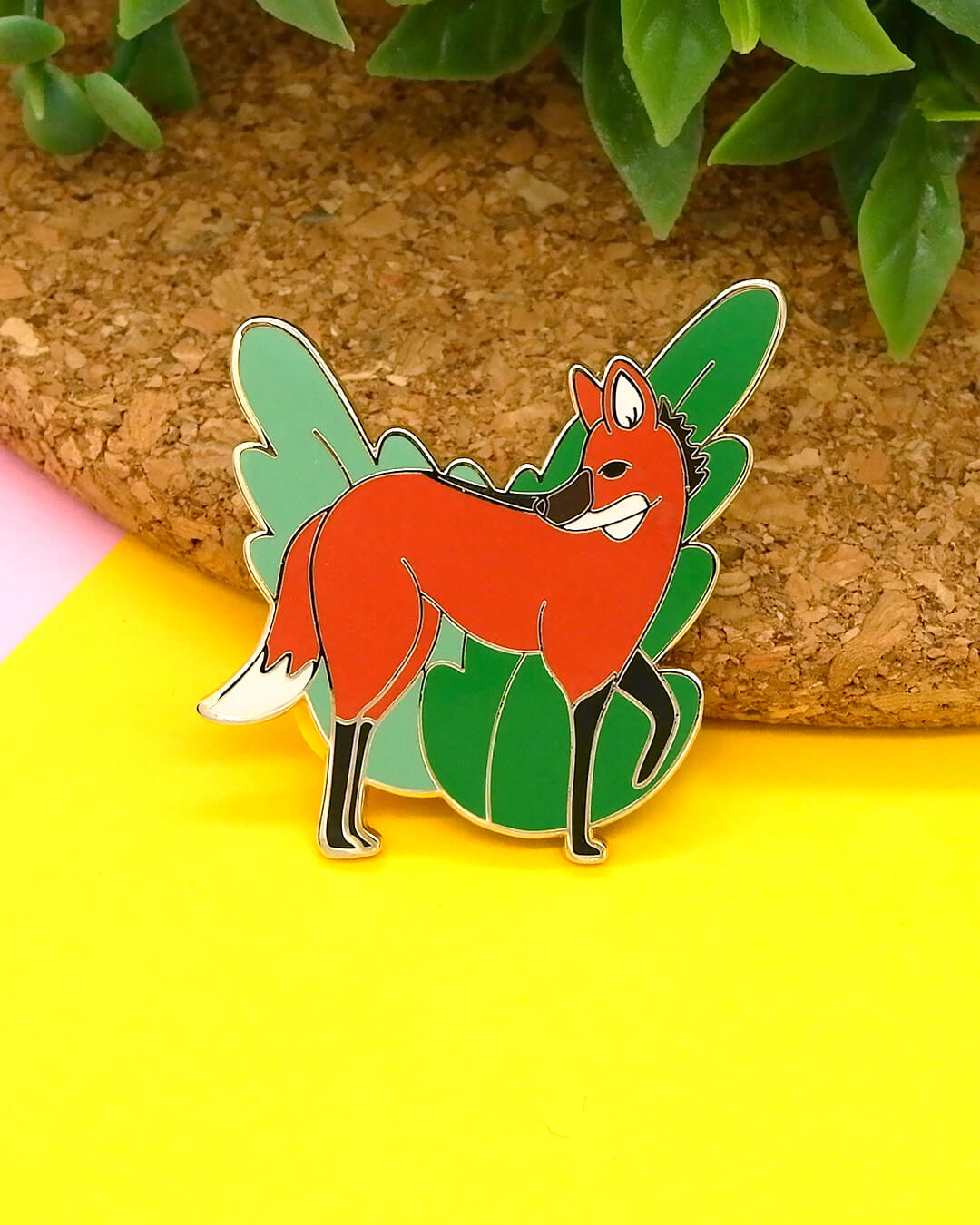 Maned Wolf hard enamel pin – Hatchling Makes