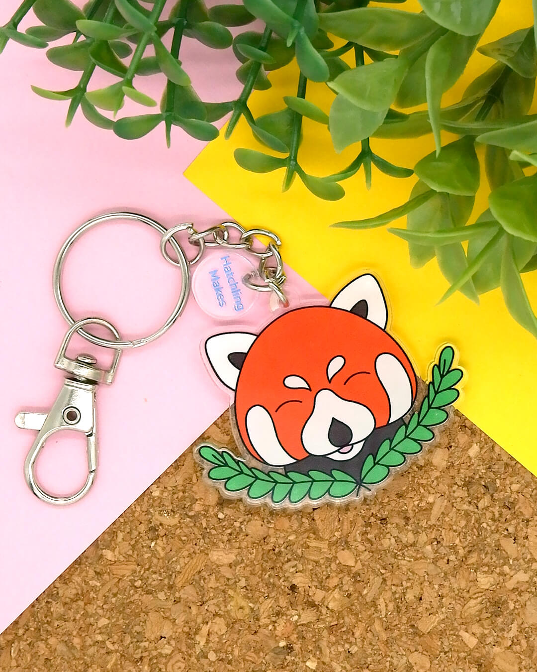 Red Panda Recycled Acrylic Keychain – Hatchling Makes