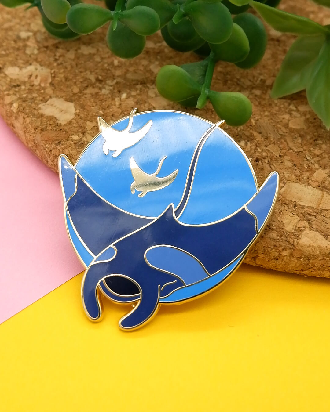 Manta Ray Hard Enamel Pin – Hatchling Makes