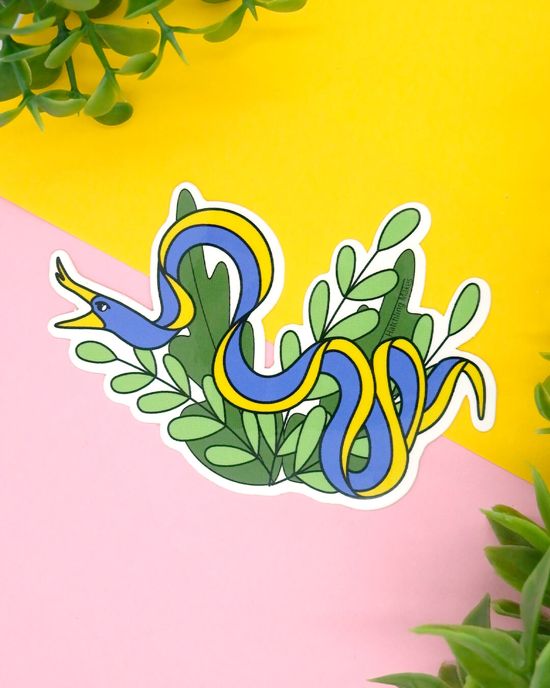 Ribbon Eel Vinyl Sticker – Hatchling Makes